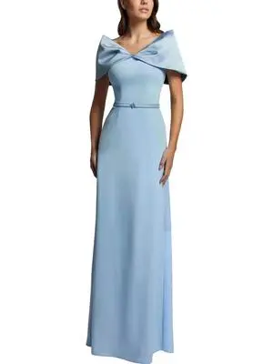 CRISTALLINI Pacific Belted Fluid Maxi Dress - Blue