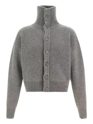 Extreme Cashmere Clement Cropped Cashmere Cardigan - Grey
