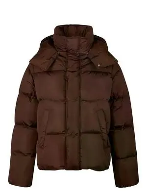 Dsquared2 Padded Jacket With Zip And Press-stud Fastening - Brown