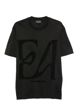 Emporio Armani Logo-print Short-sleeve T-shirt - Black