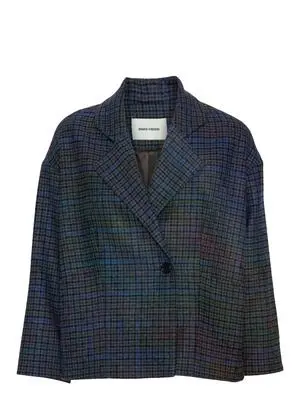 Henrik Vibskov Shady Check-pattern Jacket - Blue