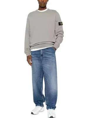 Stone Island Logo-patch Sweatshirt - Grey