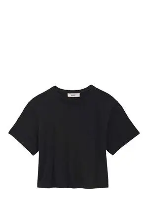 Ba&sh Slogan Print Cropped T-shirt - Blue