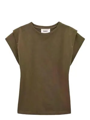 Ba&sh Ba&Sh Padded Shoulder T-Shirt Green