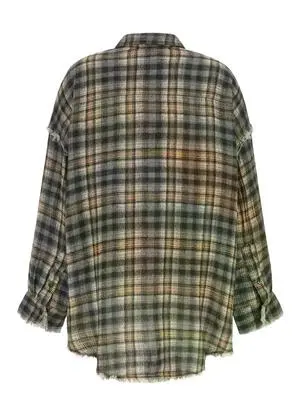 R13 Plaid Pattern Shirt - Grey