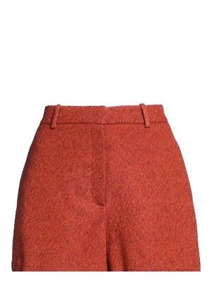 ALYSI Rust Virgin Wool Tailored Shorts - Red
