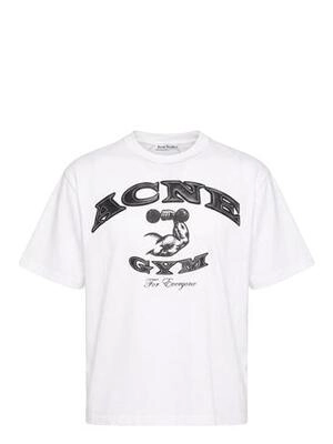 Acne Studios Cotton T-shirt With Logo Print - White