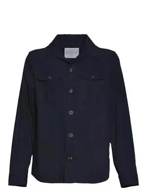 L.B.M. 1911 Flap-pocket Button-up Shirt Jacket - Blue