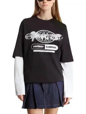 New Era New York Yankees Layered-sleeve T-shirt - Black