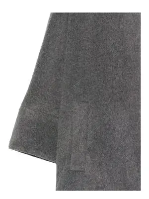Emporio Armani Button-fastening Funnel Neck Coat - Grey