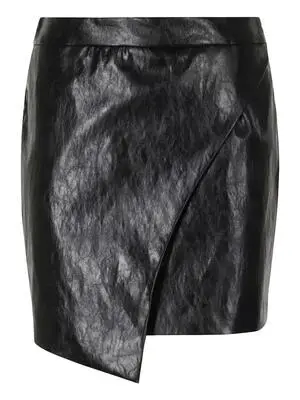 Federica Tosi Asymmetric Wrap Mini Skirt - Black