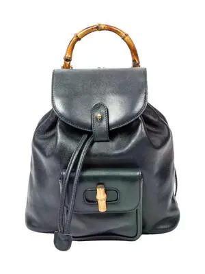 Gucci 1990 Bamboo Backpack - Blue