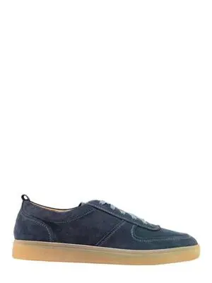 HENDERSON BARACCO Calf Suede Lace-up Sneakers - Blue