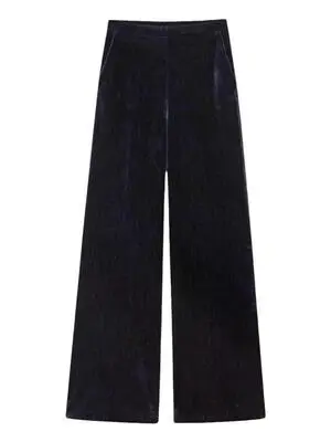 FORTE_FORTE High-waisted Wide-leg Trousers - Blue