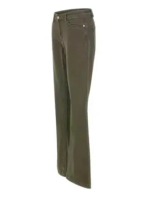 ELENA MIRÒ Flare Fitted Jeans - Green