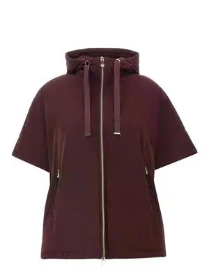 ELENA MIRÒ Short-sleeve Hooded Jacket - Red