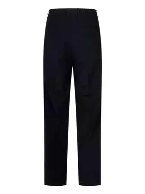Tagliatore Navy Stretch Straight-leg Trousers - Blue