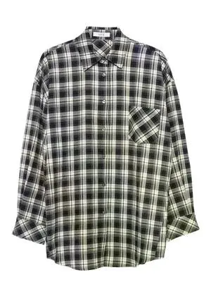 ELEH Check-pattern Button-down Shirt - Blue