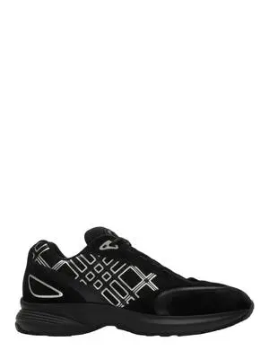 Burberry Burberry Nylon, Suede And Leather Eclipse Sneakers Black