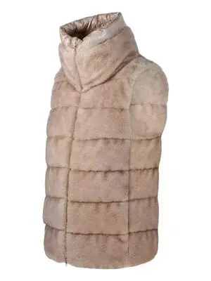 Herno Herno Faux Fur Padded Gilet Neutrals