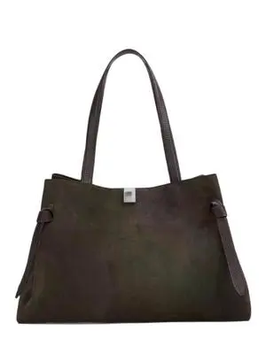 Yuzefi Gyoza Suede Tote Bag - Brown