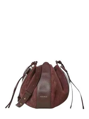 COCCINELLE Suede Leather Shoulder Bag - Brown