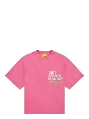 DIET STARTS MONDAY Dsmla Logo-print Cotton T-shirt - Pink