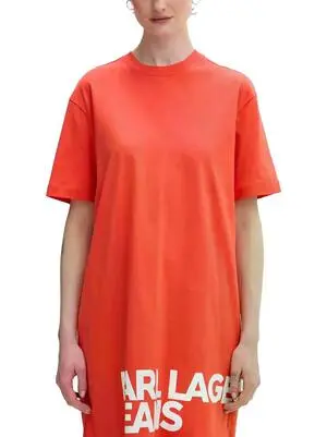 Karl Lagerfeld Logo-print T-shirt Dress - Red