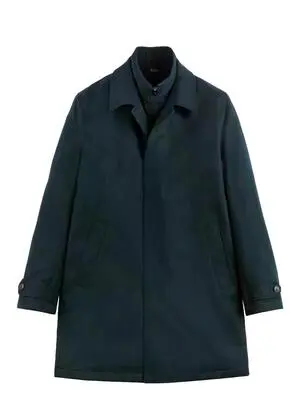 FAY Layered Single-breasted Coat - Blue