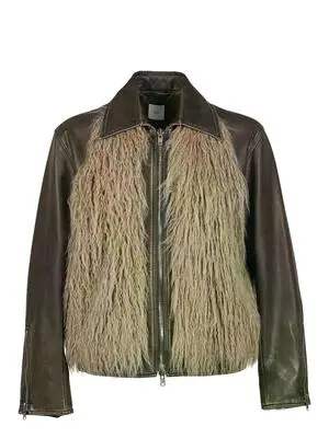 FILTH Faux-fur Trim Jacket - Black