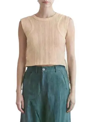 MULLER OF YOSHIOKUBO Ribbed Tank Top - Neutrals