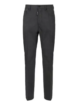 Dsquared2 Tailored Wool Blend Stretch Trousers - Grey