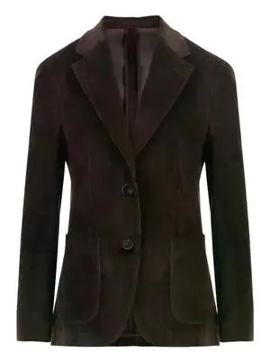 LARDINI Corduroy Single-breasted Blazer - Brown