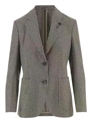 LARDINI Houndstooth-pattern Blazer