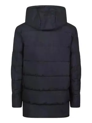 MOORER Hooded Padded Coat - Blue
