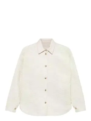 Moncler Chain Quilted Padded Shirt Jacket - Neutrals