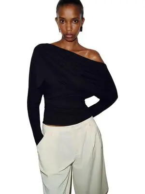 REFORMATION Landon Knit Top - Black