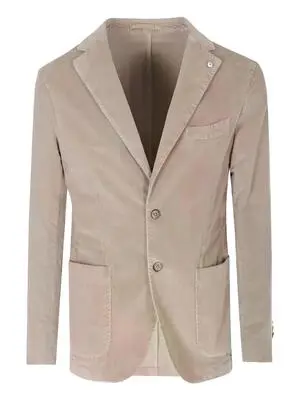 L.B.M. 1911 Single-breasted Corduroy Blazer - Neutrals