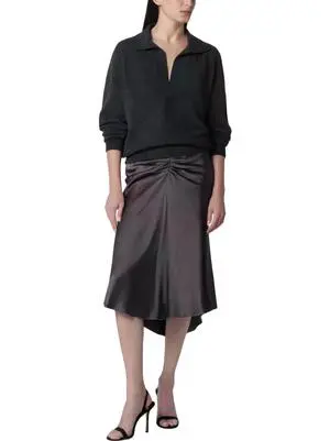 Victoria Beckham Knitted Polo Sweater - Grey