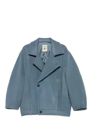 SEMICOUTURE Double-breasted Notch-lapel Coat - Blue