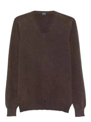 Fedeli V-neck Sweater - Brown