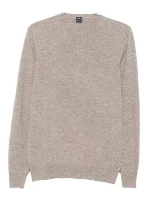 Fedeli Crew Neck Long Sleeve Sweater - Neutrals