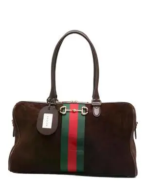 Gucci Horsebit Detail Tote Bag - Brown