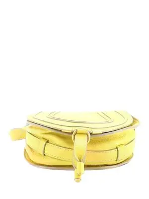 Chloé Marcie Leather Small Crossbody Bag Yellow
