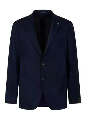 Tagliatore Herringbone-weave Blazer - Blue