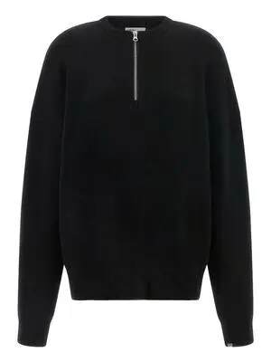 Extreme Cashmere Like Half-zip Sweater - Black