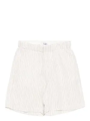 IL GUFO Striped Casual Shorts - Neutrals