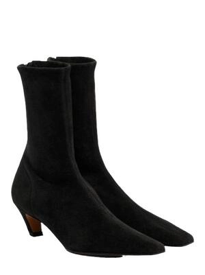 Khaite Arizona Suede Ankle Boots - Black