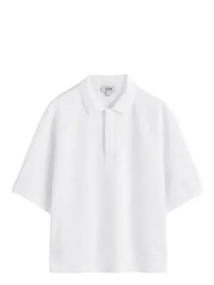 Cos Scuba-jersey Polo Shirt - White