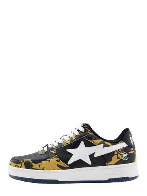 A BATHING APE X Clot Camo Sta Sneakers - Yellow